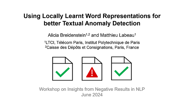 Using Locally Learnt Word Representations for better Textual Anomaly Detection | Underline
