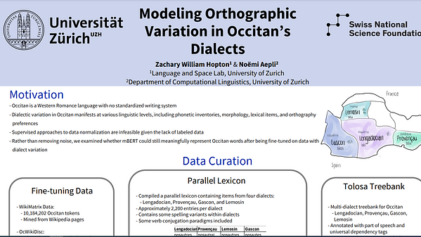 Underline | Modeling Orthographic Variation in Occitan's Dialects