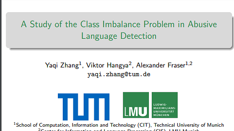 A Study of the Class Imbalance Problem in Abusive Language Detection ...