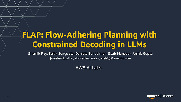FLAP: Flow-Adhering Planning with Constrained Decoding in LLMs | Underline
