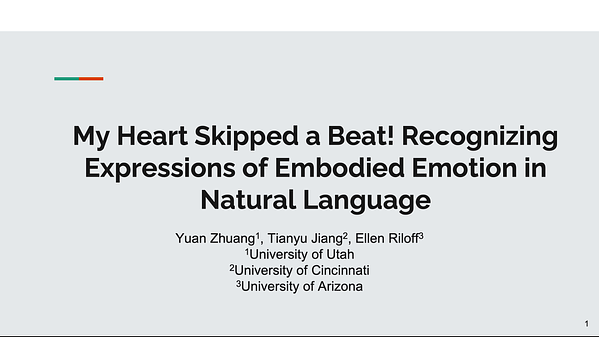 My Heart Skipped a Beat! Recognizing Expressions of Embodied Emotion in ...
