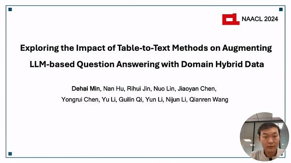 Underline | Exploring the Impact of Table-to-Text Methods on Augmenting LLM-based Question ...
