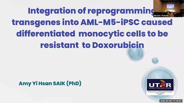 Integration of reprogramming transgenes into AML-M5-iPSC caused ...